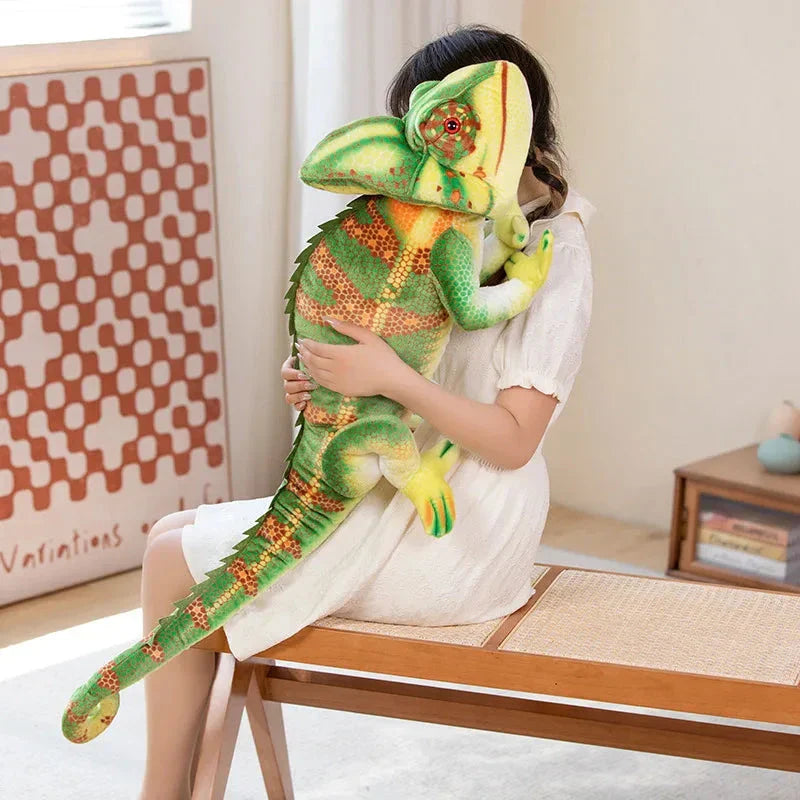 Giant Green Chameleon Plushie – Dublin Trends